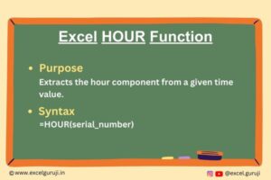 Mastering the Excel HOUR Function: Extracting Hour Components with Ease - Excel Guruji