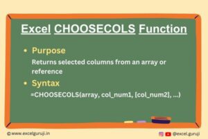 Mastering Excel CHOOSECOLS Function: Custom Data Extraction and Analysis - Excel Guruji