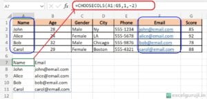 Mastering Excel CHOOSECOLS Function: Custom Data Extraction and Analysis - Excel Guruji