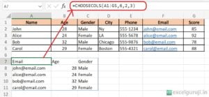 Mastering Excel CHOOSECOLS Function: Custom Data Extraction and Analysis - Excel Guruji