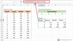 Mastering Excel CHOOSEROWS Function: Select and Extract Rows Like a Pro - Excel Guruji