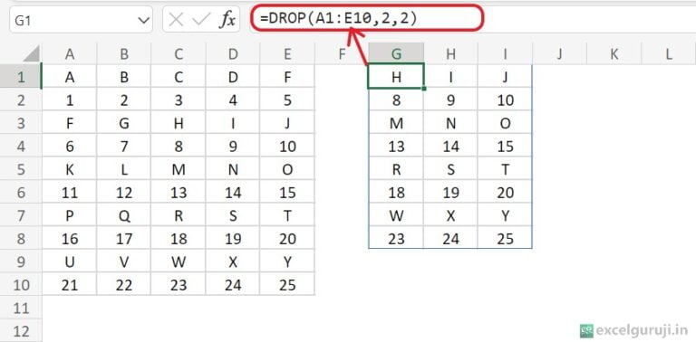 Excel DROP Function: A Comprehensive Guide to Unlocking Excel's ...