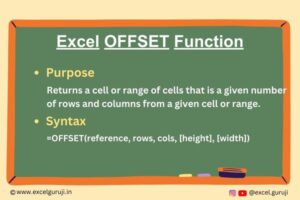 Mastering Excel OFFSET Function: A Dynamic Guide to Dynamic References - Excel Guruji