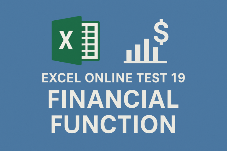 💰 Excel Online Test 19 – Master Financial Functions in Excel! - Excel ...